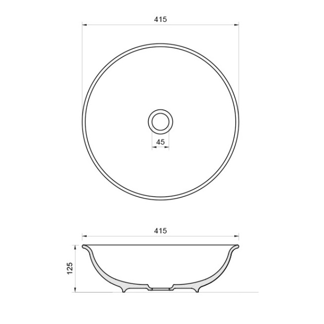 Chậu lavabo sứ mỹ thuật Kanly SU402 - Vật Tư Hoàn Thiện