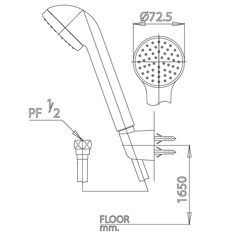 Tay sen 1 chế độ COTTO S17(HM) - Vật Tư Hoàn Thiện
